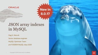 JSON array indexes in MySQL | PPT