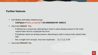 JSON array indexes in MySQL | PPT