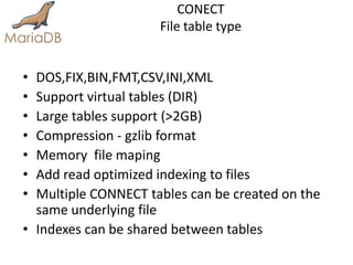 Fosdem2014 MariaDB CONNECT Storage Engine | PPTX