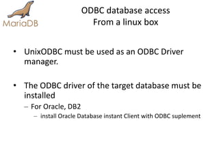 Fosdem2014 MariaDB CONNECT Storage Engine | PPTX