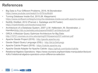SQL for NoSQL and how Apache Calcite can help | PPT