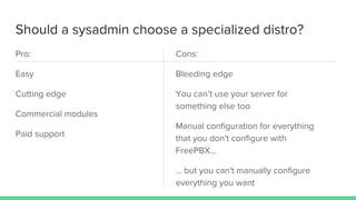 PBX on a non-specialized distro | PPT