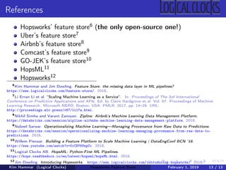 Kim Hammar - FOSDEM 2019 Brussels - Hopsworks Feature store | PPT