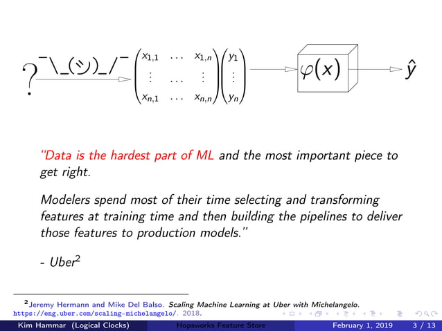 Kim Hammar - FOSDEM 2019 Brussels - Hopsworks Feature store | PPT