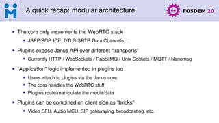 Janus RTP forwarders @ FOSDEM 2020 | PDF | Digital Audio | Computer Software and Applications