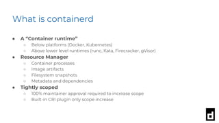 Extended and embedding: containerd update & project use cases | PPT