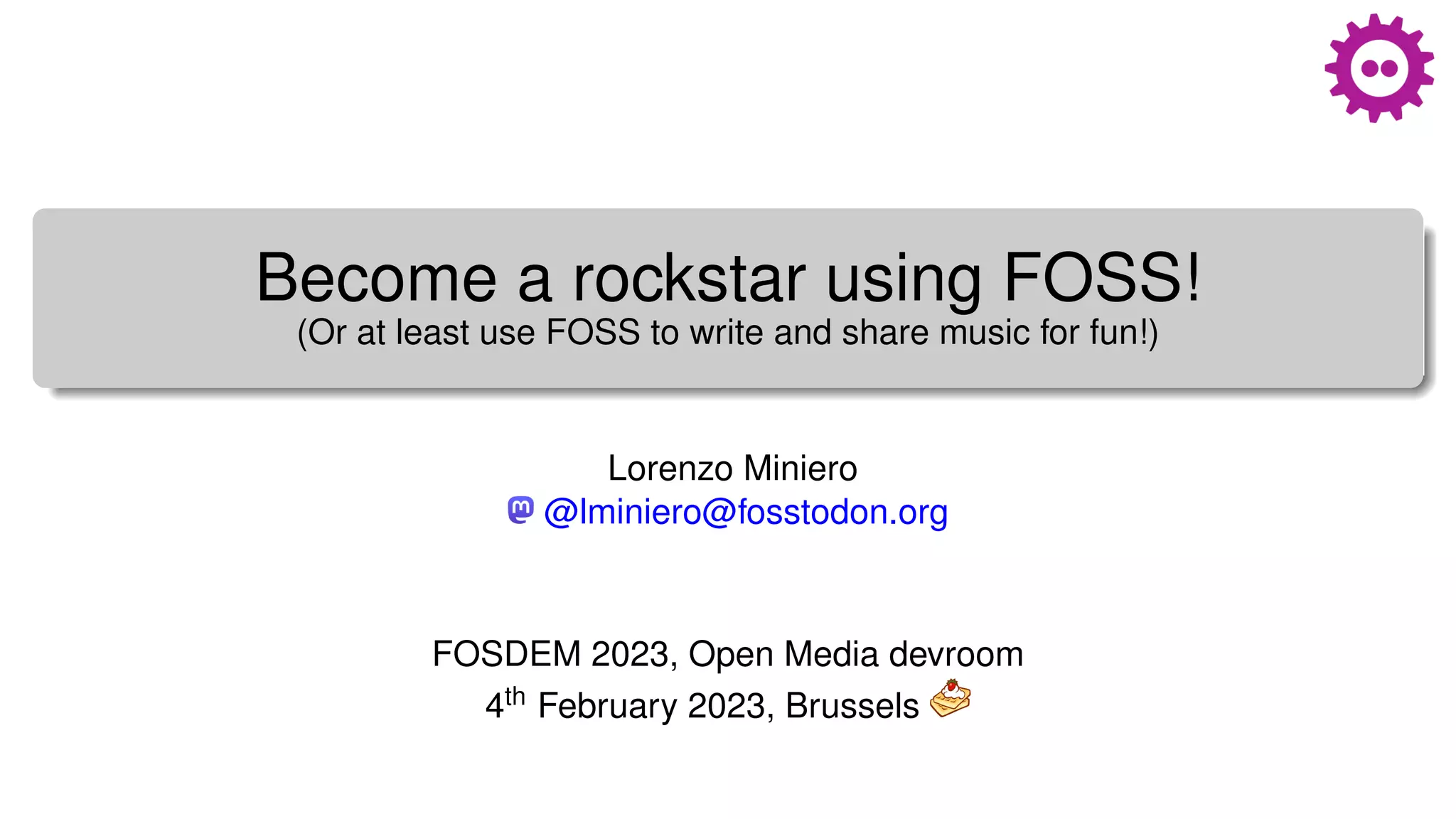 Become a rockstar using FOSS! | PPT