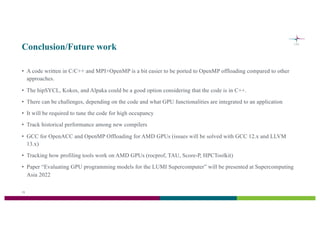 Utilizing AMD GPUs: Tuning, programming models, and roadmap | PPT