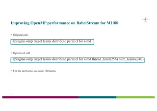Utilizing AMD GPUs: Tuning, programming models, and roadmap | PPT