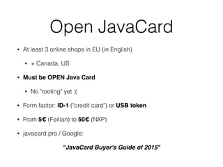 JavaCard development Quickstart | PPT
