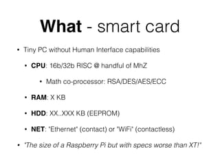 JavaCard development Quickstart | PPT