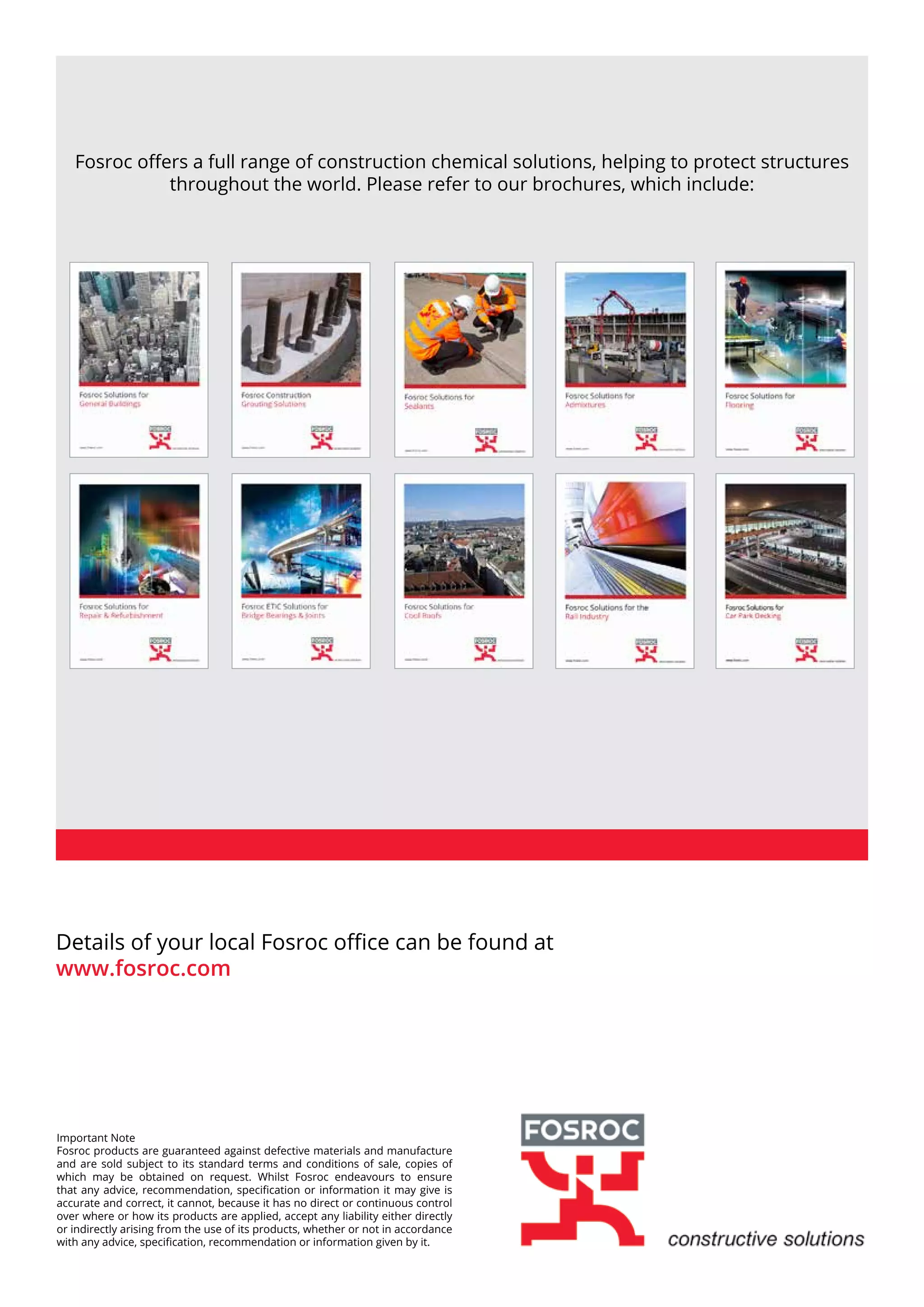 Fosroc waterproofing-brochure (1) | PDF