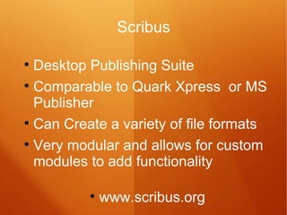 Foss | PPT | Shareware and Freeware | Computer Software and Applications