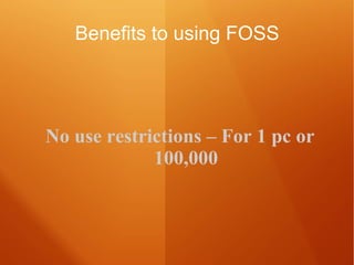 Foss | PPT | Shareware and Freeware | Computer Software and Applications