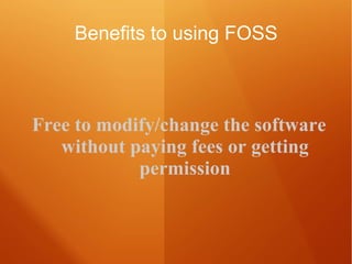 Foss | PPT | Shareware and Freeware | Computer Software and Applications