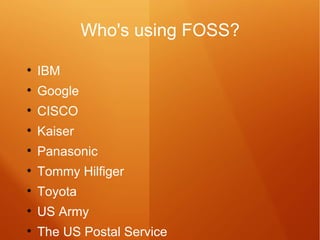 Foss | PPT | Shareware and Freeware | Computer Software and Applications
