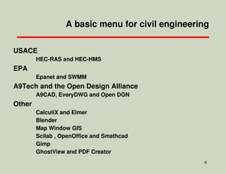 FOSS in Civil Engineering | PDF