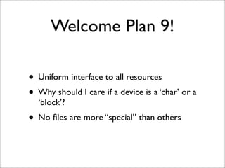 Unix++: Plan 9 from Bell Labs | PDF