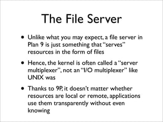 Unix++: Plan 9 from Bell Labs | PDF