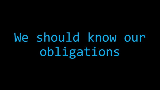 Know your FOSS obligations | PPTX