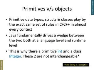 Thinking in C/C++, coding in Java | PPTX