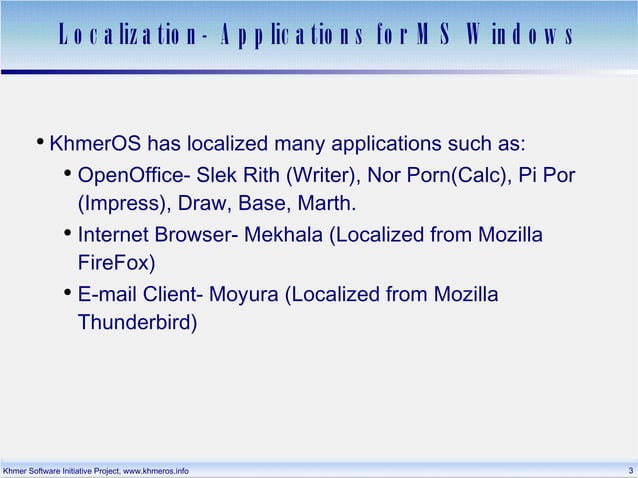 FOSS with Khmer OS | PPT