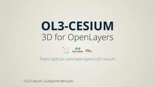 FOSS4G Europe 2015: OL3-Cesium (3D for OpenLayers) | PPT