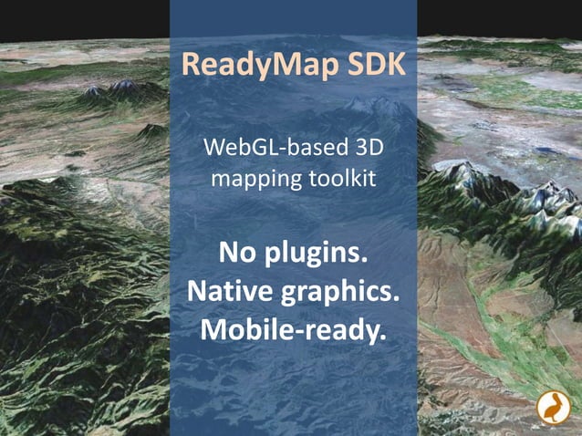FOSS4G-NA 2012 : ReadyMap - OpenLayers in 3D | PPT