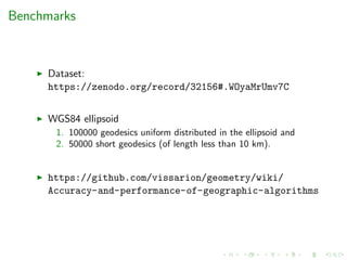 Geodesic algorithms: an experimental study | PPT