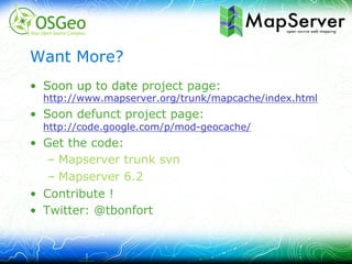 mod-geocache / mapcache - A fast tiling solution for the apache web server | PPT