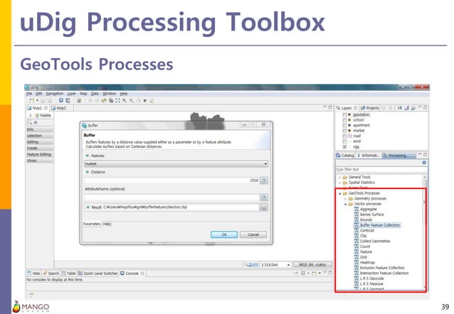 [FOSS4G Seoul 2015] New Geoprocessing Toolbox in uDig Desktop GIS | PPT