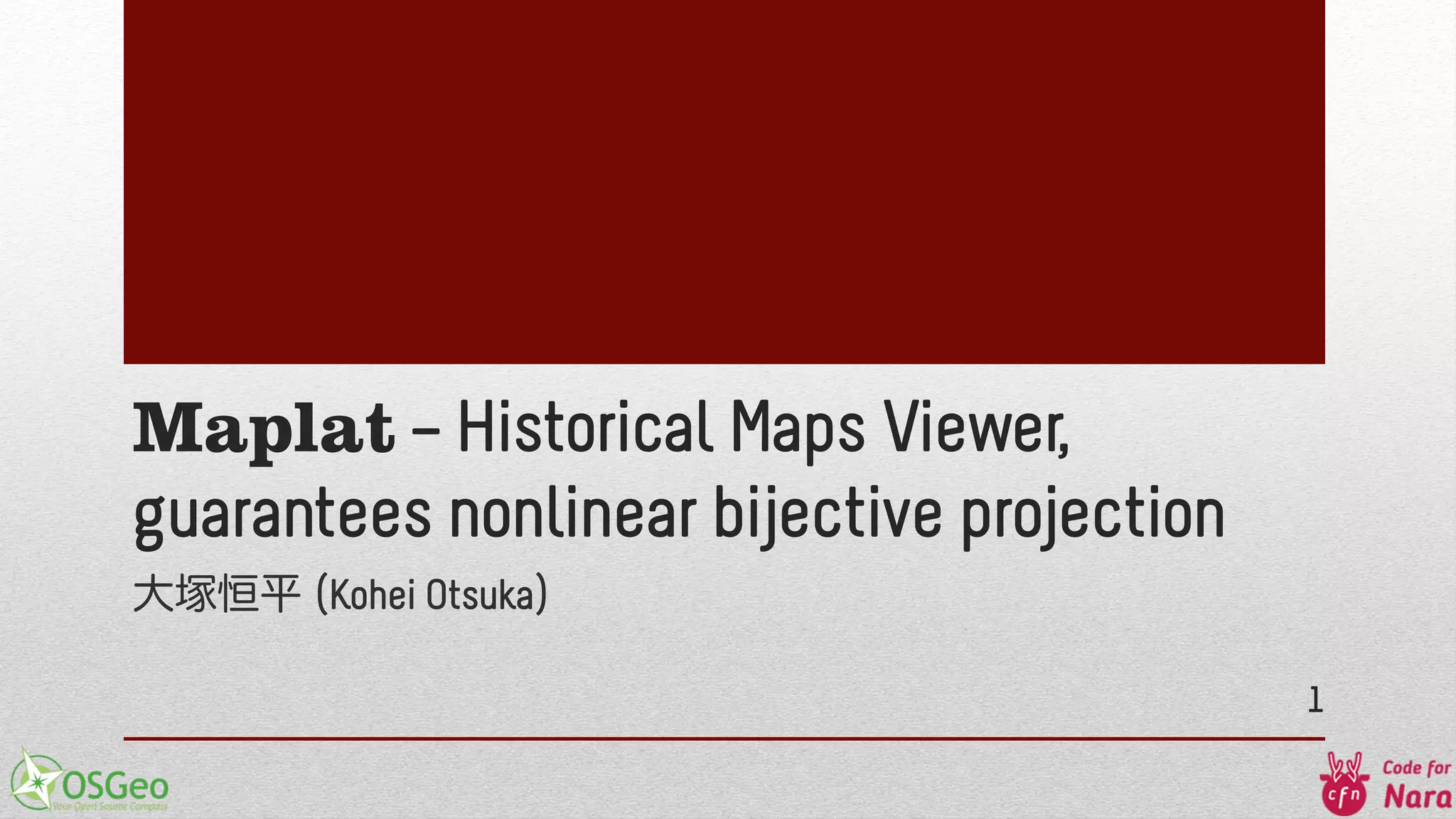 Maplat – Historical Maps Viewer, guarantees nonlinear bijective ...