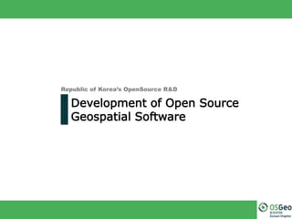 [FOSS4G2018Tokyo] Development of geospatial data analysis technology based on open source. | PPT