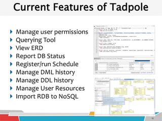 Managing Multi-DBMS on a Single UI , a Web-based Spatial DB Manager-FOSS4G Asia 2014 | PPT