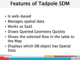 Managing Multi-DBMS on a Single UI , a Web-based Spatial DB Manager-FOSS4G Asia 2014 | PPTX