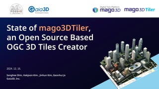 State of mago3DTiler, an open source based OGC 3D Tiles creator | PDF