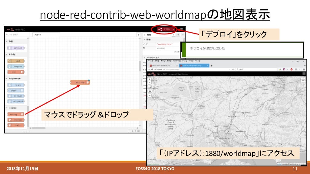 Node-REDのworldmapの活用