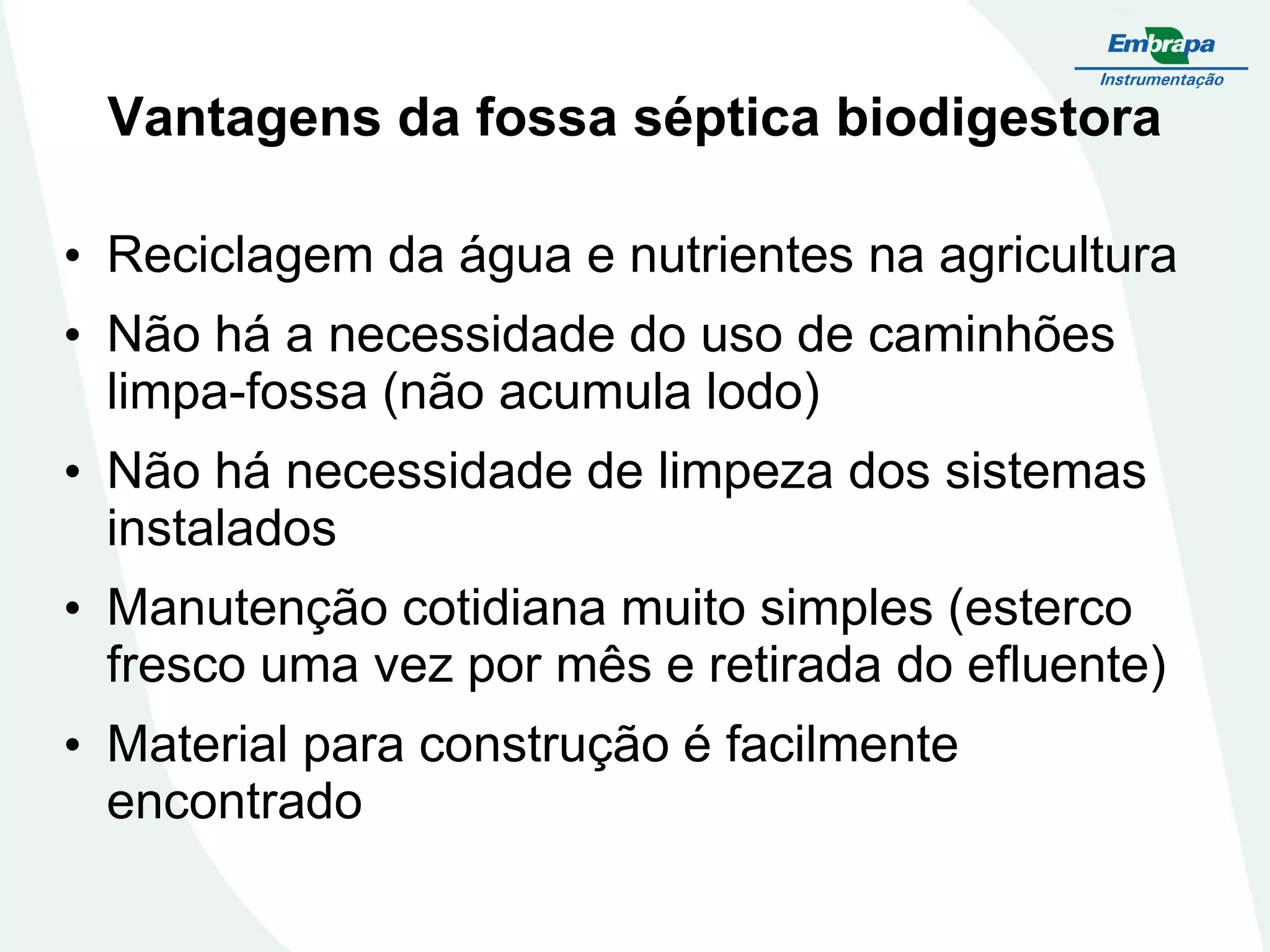 Fossa séptica biodigestora o que é e como funciona | PDF