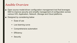 ansible : Infrastructure automation,idempotent and more | PPT