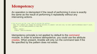 ansible : Infrastructure automation,idempotent and more | PPT