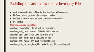 ansible : Infrastructure automation,idempotent and more | PPT