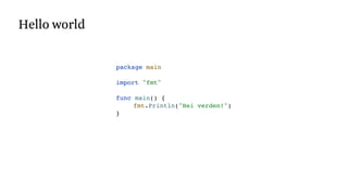 FosseProg #4 - Intro til Go | PPT