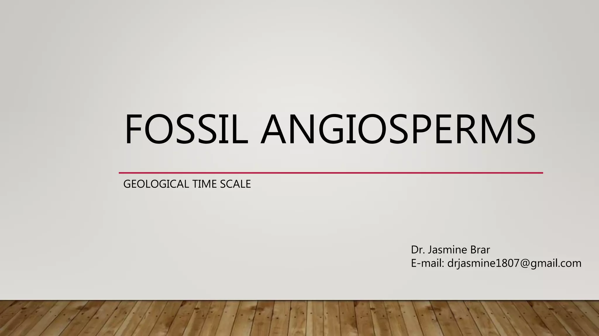 Fossil angiosperms | PPTX