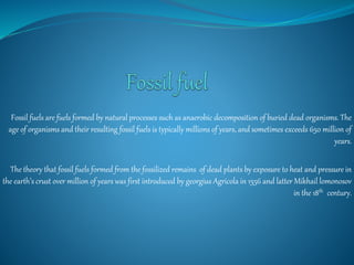Fossil fuel physics project | PPTX