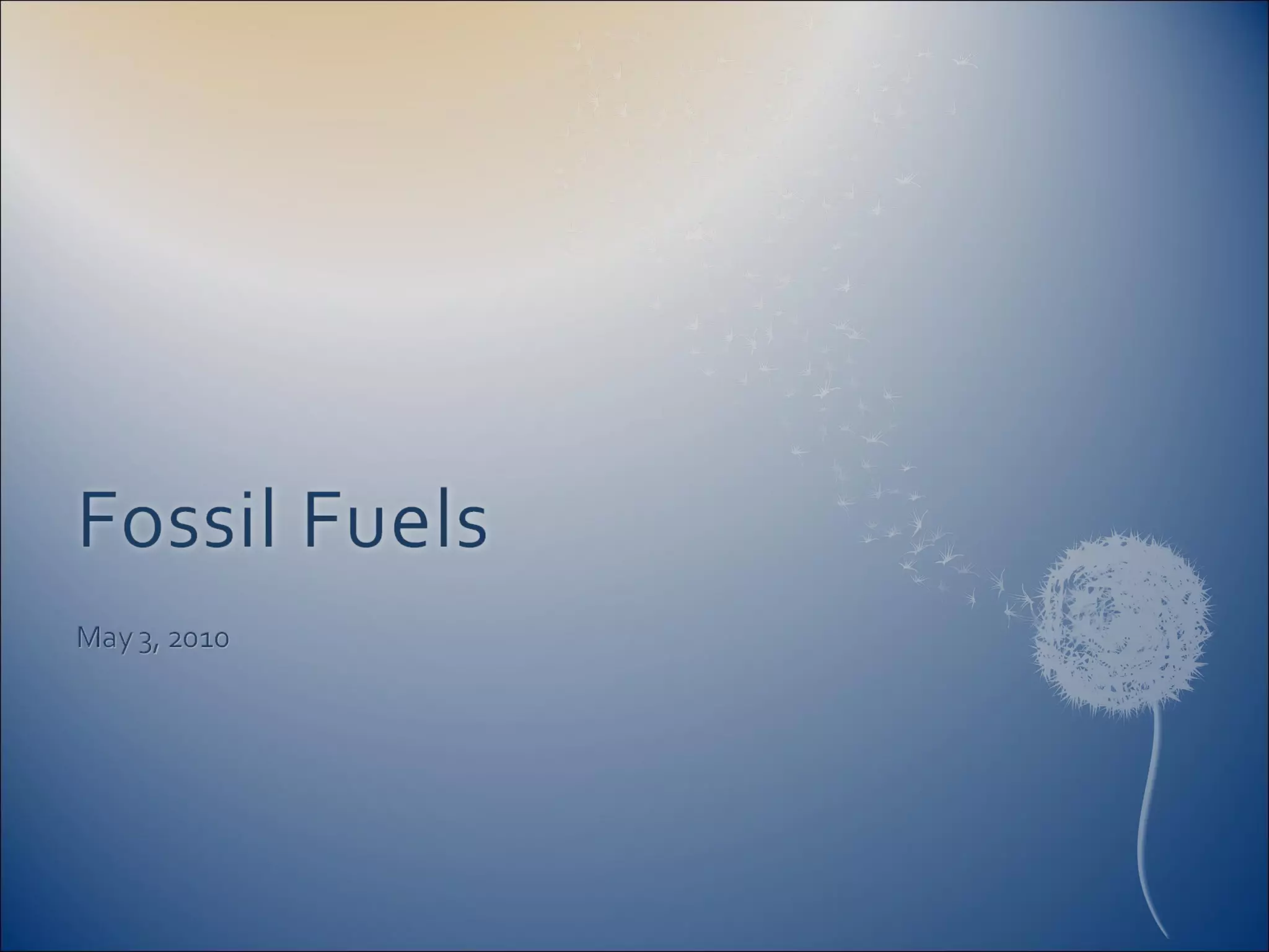 Fossil fuels | PPT