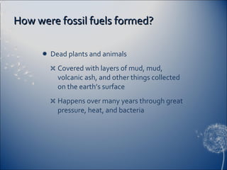 Fossil fuels | PPT | Geology | Science