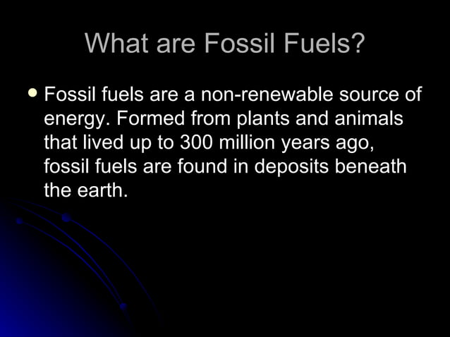 Fossil fuels | PPT