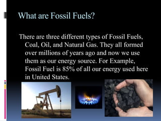 Fossil fuels power point | PPTX