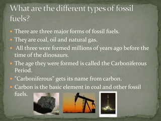Fossil fuels power point | PPTX