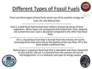 Fossil fuels ppt. | PPTX